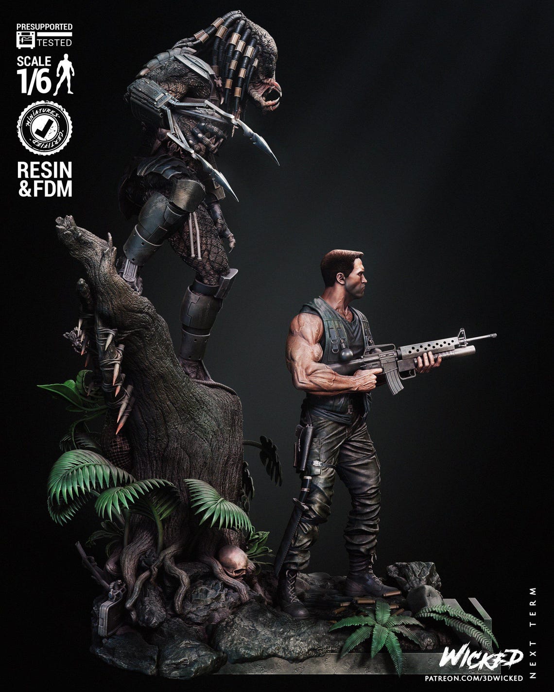 Predator Vs Dutch Stl File for 3d Printing - Etsy Canada