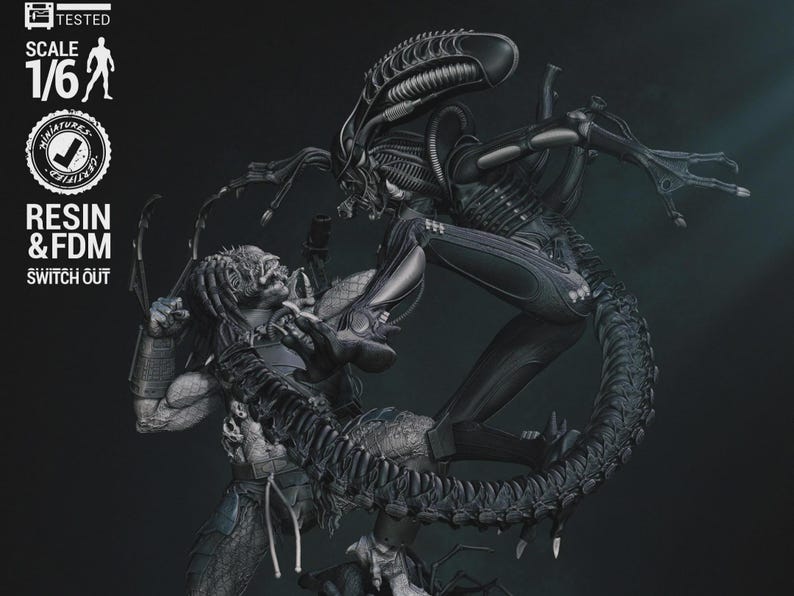 Alien Vs Predator Diorama Stl File for 3d Printing - Etsy UK