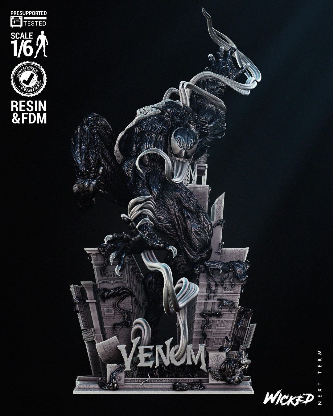 Venom 3D Model - STL Model for Resin Printer Figure 3D Printing - High ...
