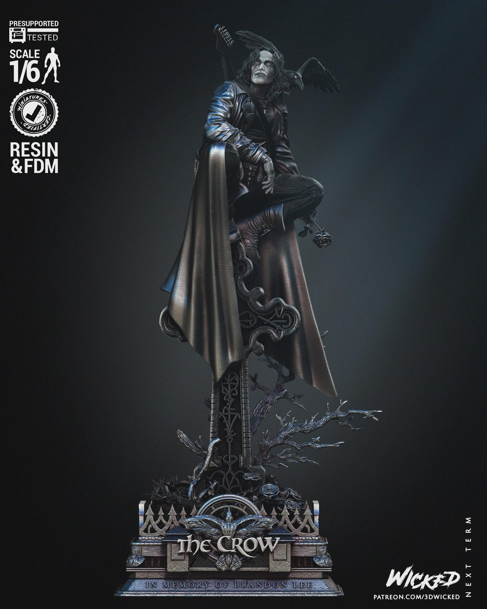 The Crow 3d Statue Model Kit Unassembled Not Painted See Description ...