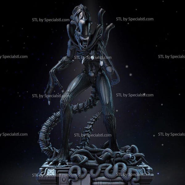 Alien Painted Bust - Etsy