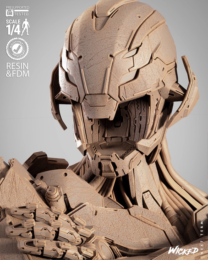 Ultron Bust Comic Style Stl File for 3d Printing - Etsy