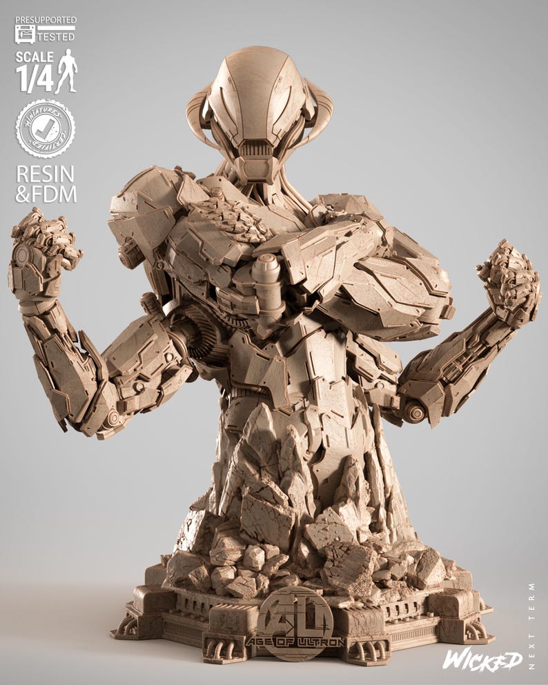 Ultron Bust Comic Style Stl File for 3d Printing - Etsy