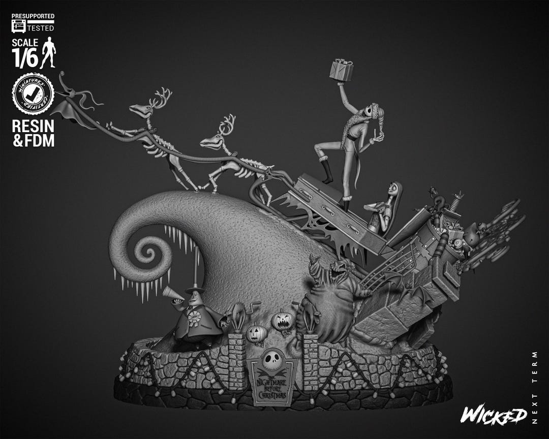 The Nightmare Before Christmas Stl File for 3d Printing - Etsy