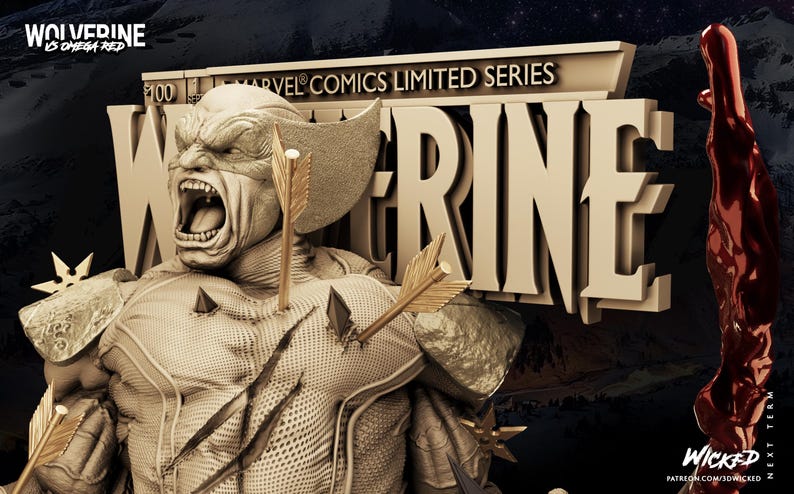 Wolverine Bust 3D Model: STL File for Resin Printing - Etsy