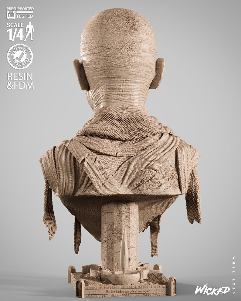 Horror Classic the Mummy Bust3d Statue Model Kit Unassembled Not ...