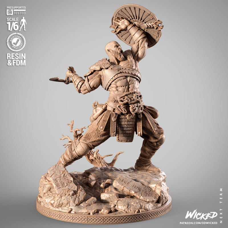 Kratos 3d Model Stl File - Etsy