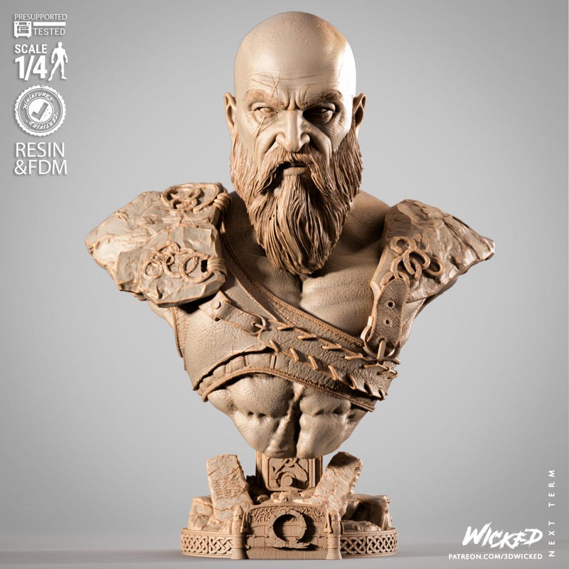 Kratos Stl Print - Etsy