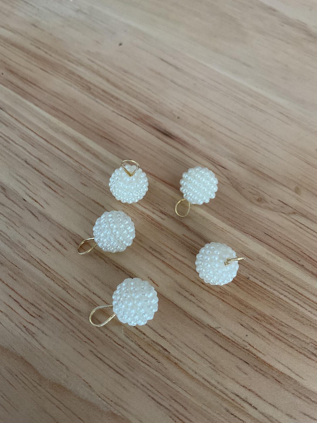 Pearled Ball Charms - Etsy