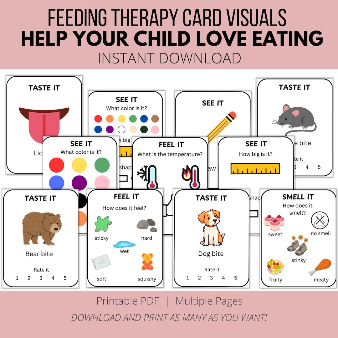Feeding Therapy Visual Cards: Picky Eating, Sensory Aversion (PDF) - Etsy