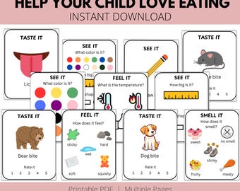 Feeding Therapy Visual Cards: Picky Eating, Sensory Aversion (PDF) - Etsy