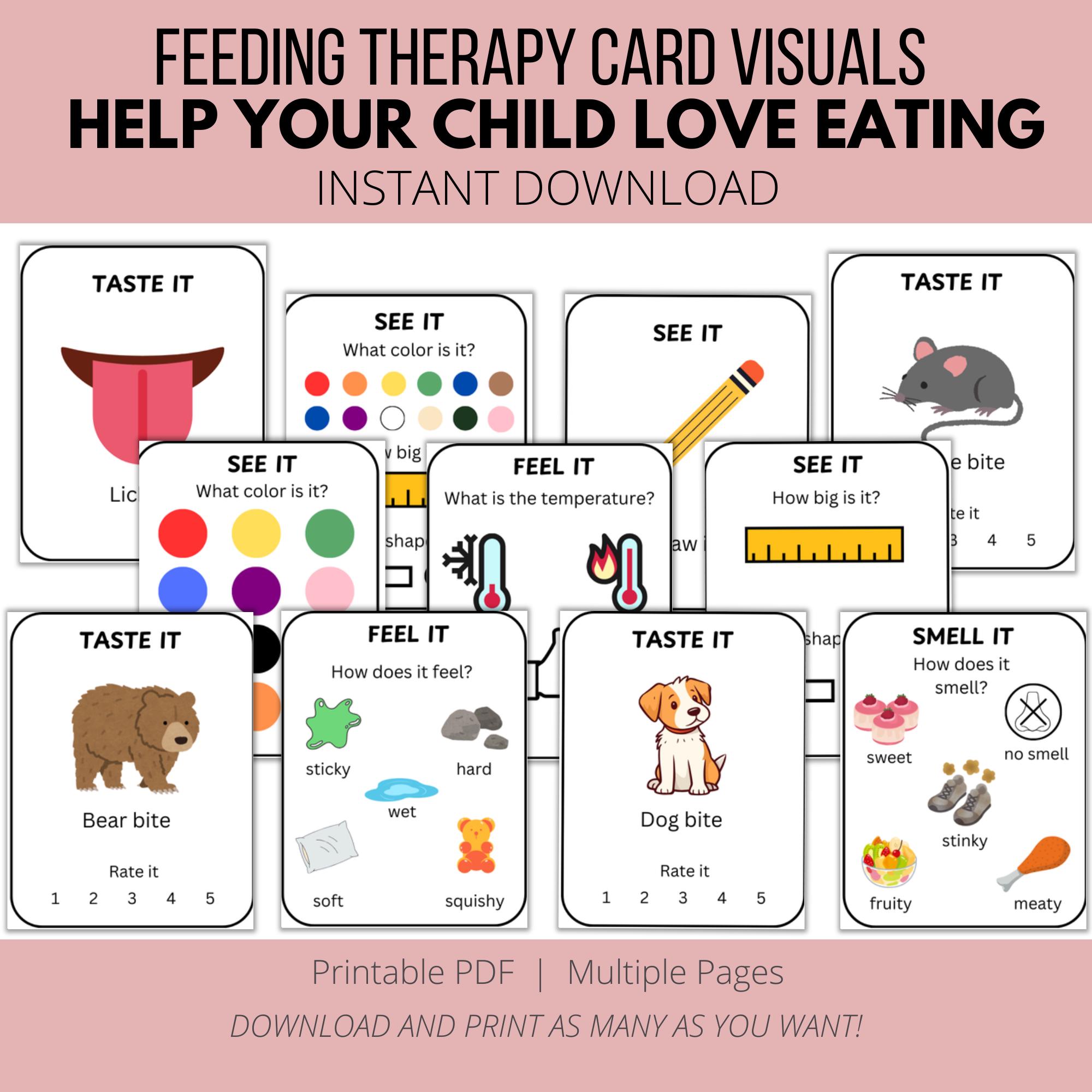 Feeding Therapy Visual Cards: Picky Eating, Sensory Aversion (PDF) - Etsy