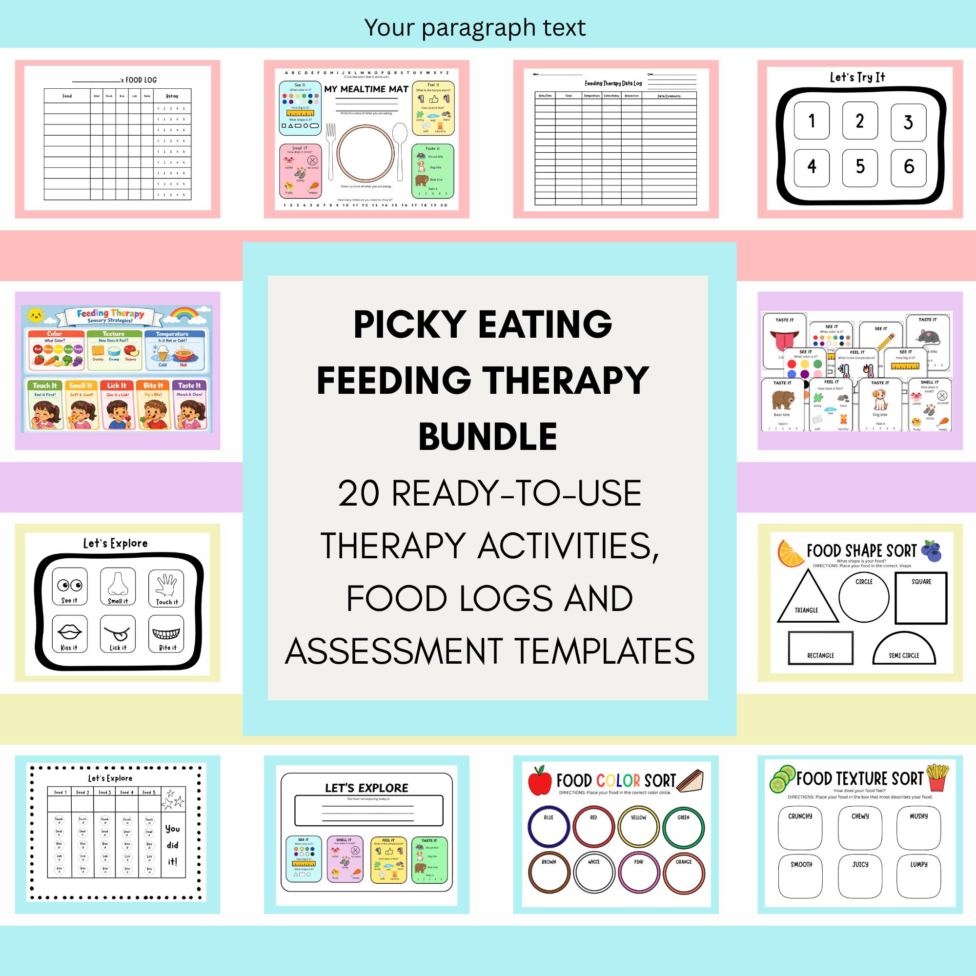 Pediatric Feeding Therapy Printable Bundle - Etsy