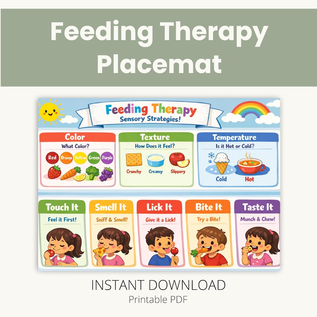 Feeding Therapy Placemat | Sensory Exploration, Mealtime Visual Support ...