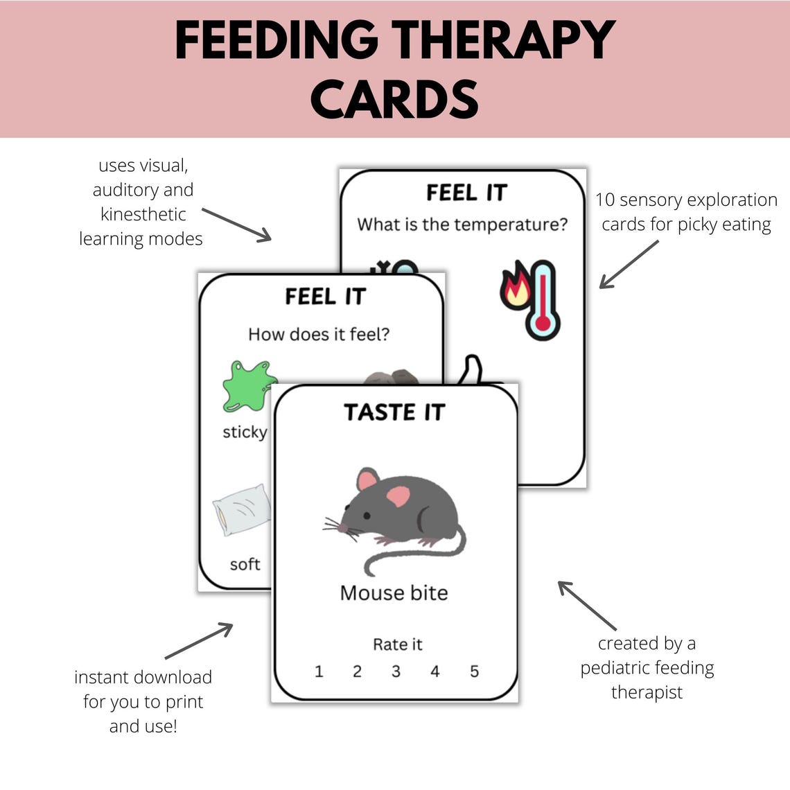 Feeding Therapy Visual Cards: Picky Eating, Sensory Aversion (PDF) - Etsy