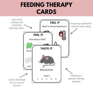 Feeding Therapy Visual Cards: Picky Eating, Sensory Aversion (PDF) - Etsy