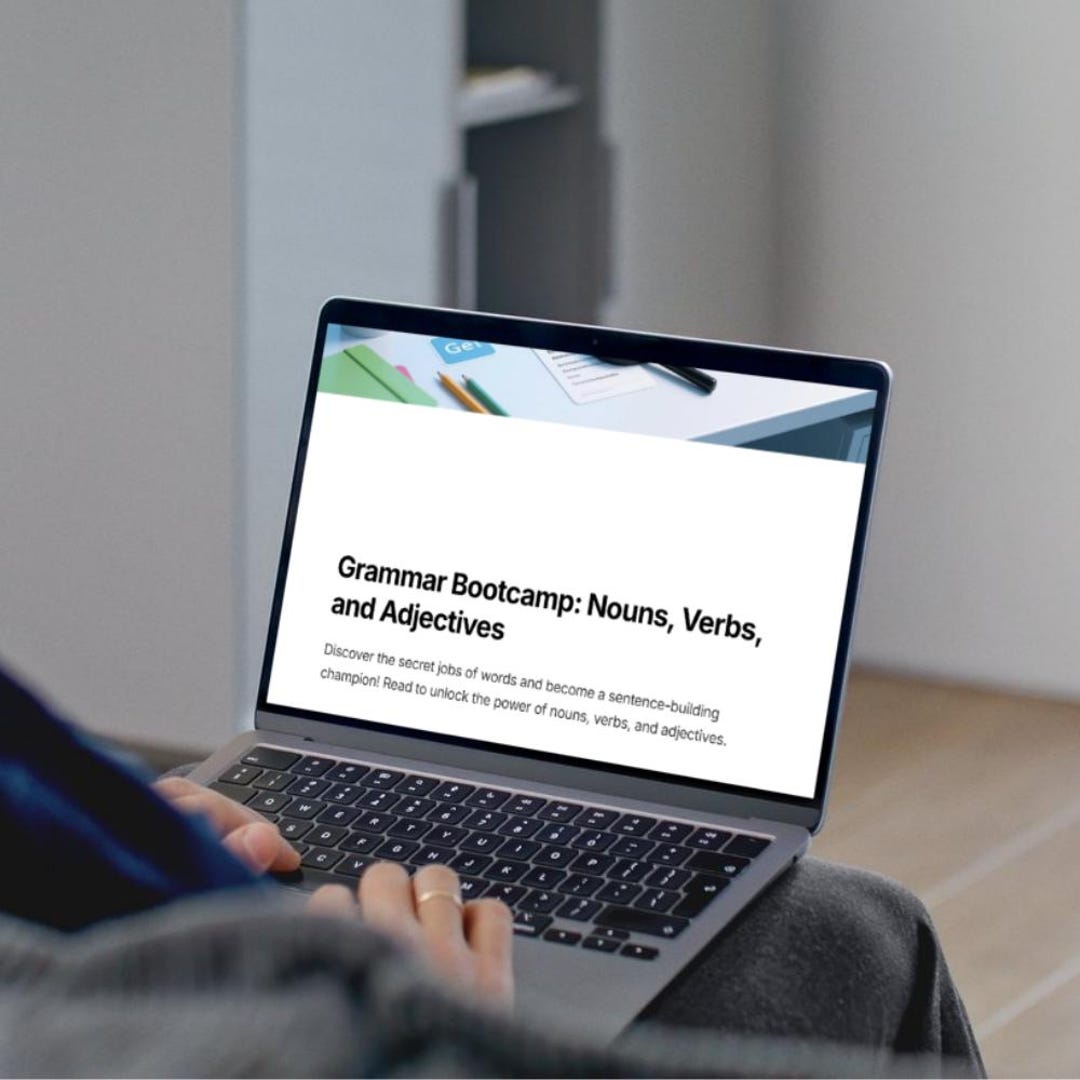 Grammar Bootcamp Nouns Verbs and Adjectives - Etsy