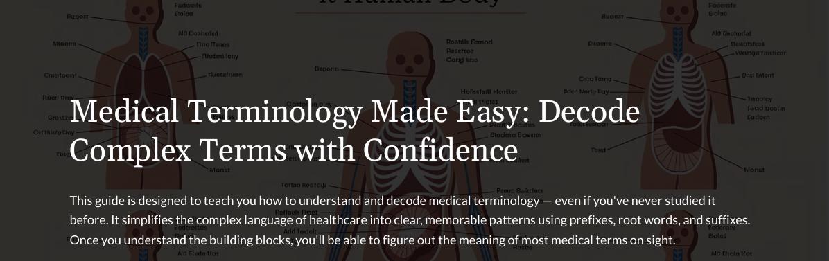 Medical Terminology Printable Bundle | Study Guide & Workbook for ...