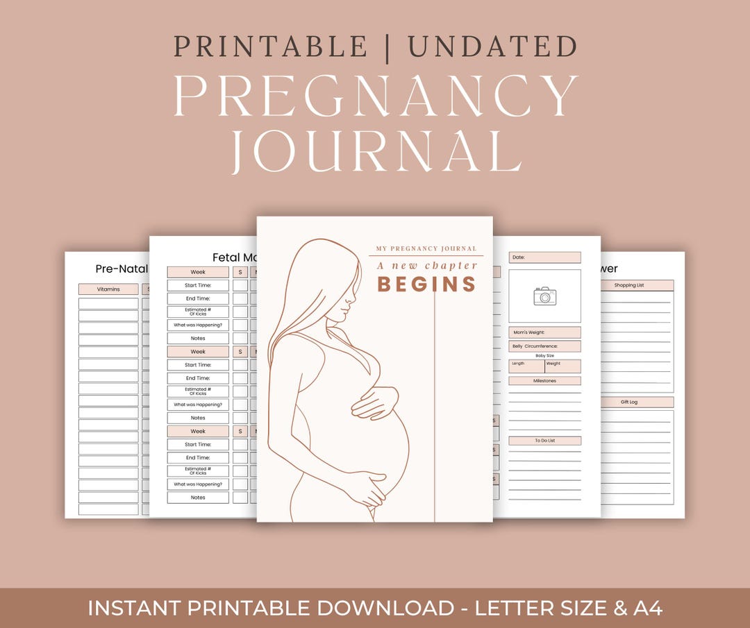 Ultimate Pregnancy Planner Printable | 30 Weekly Pages + Baby Tracker ...