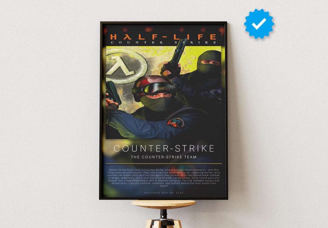 Counter Strike Poster | Gaming Poster | Video Game Prints | Wall Decor ...