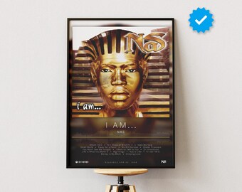 Nas Poster | Illmatic Poster | Album Poster Prints | Wall Decor Posters ...