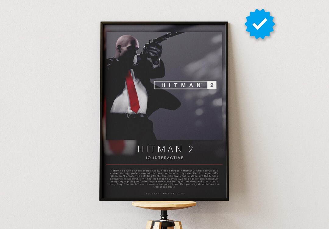 Hitman 2 Poster | Gaming Poster | Video Game Prints | Wall Decor ...