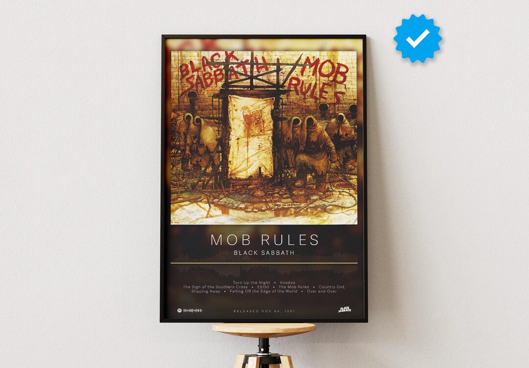 Black Sabbath Poster | Mob Rules Poster | Album Poster Prints | Wall ...
