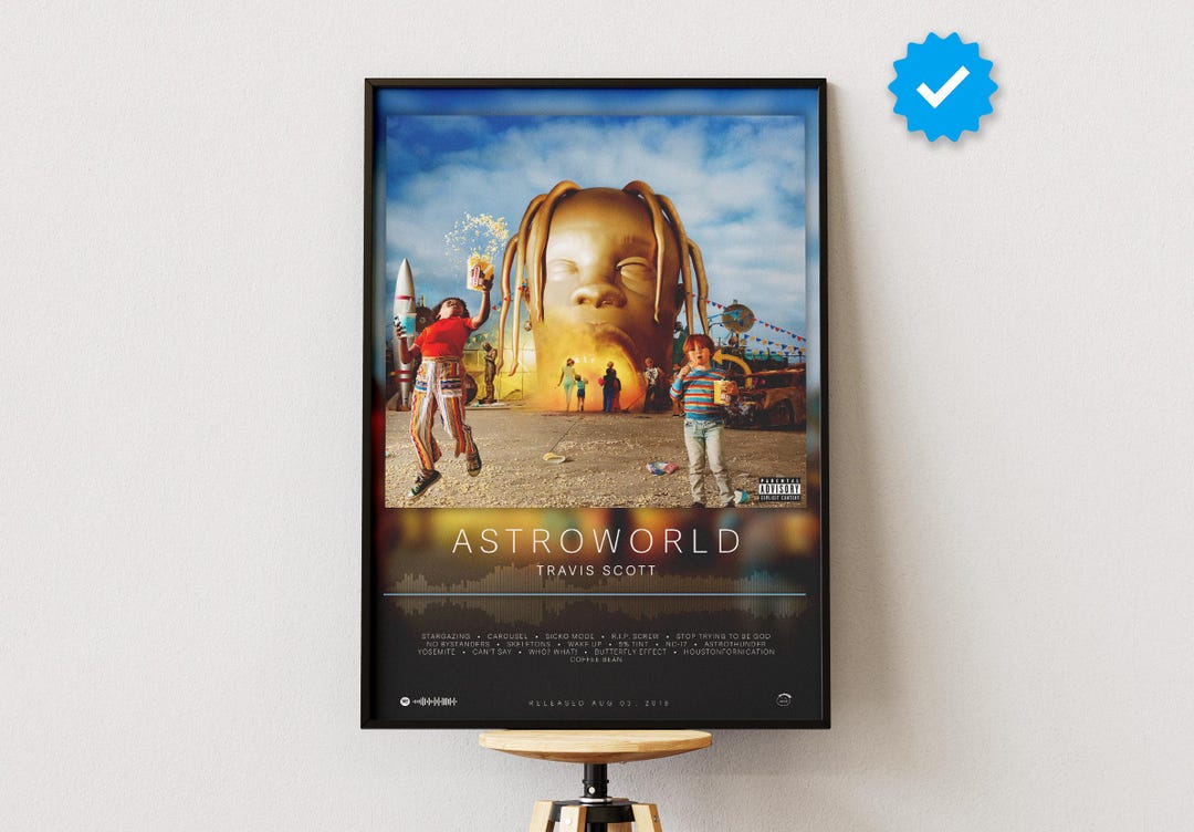 Travis Scott Poster | Astroworld Poster | Album Poster Prints | Wall ...