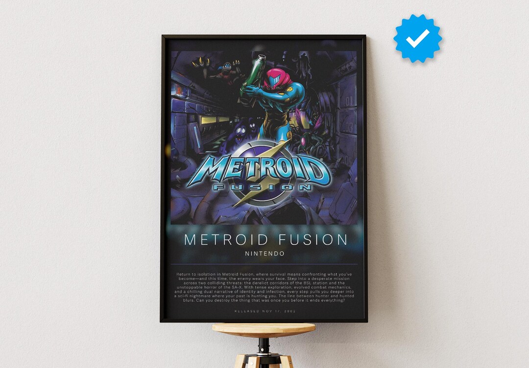Metroid Fusion Poster | Gaming Poster | Video Game Prints | Wall Decor ...