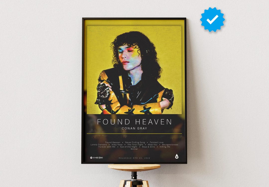Conan Gray Poster | Found Heaven Poster | Album Poster Prints | Wall ...