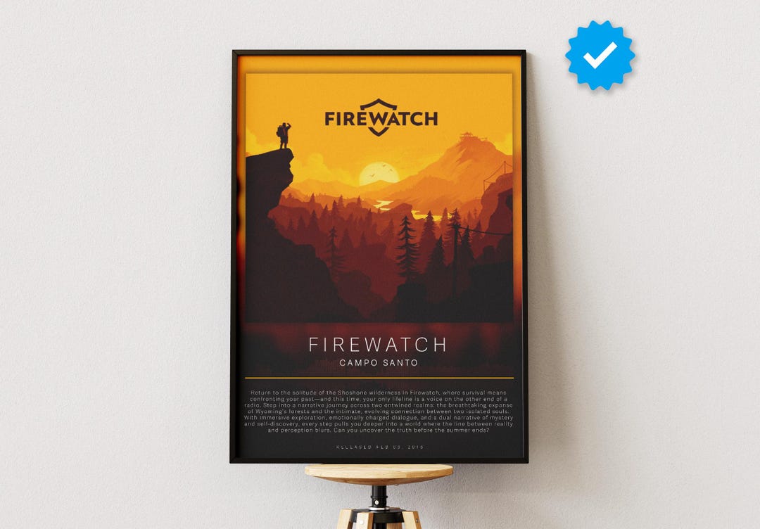 Firewatch Poster | Gaming Poster | Video Game Prints | Wall Decor ...