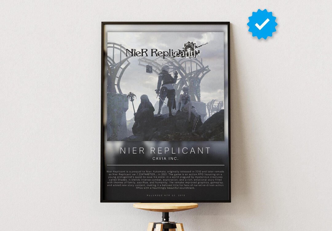 Nier Replicant Poster | Gaming Poster | Video Game Prints | Wall Decor ...