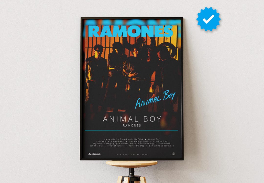 Ramones Poster | Animal Boy Poster | Album Poster Prints | Wall Decor ...