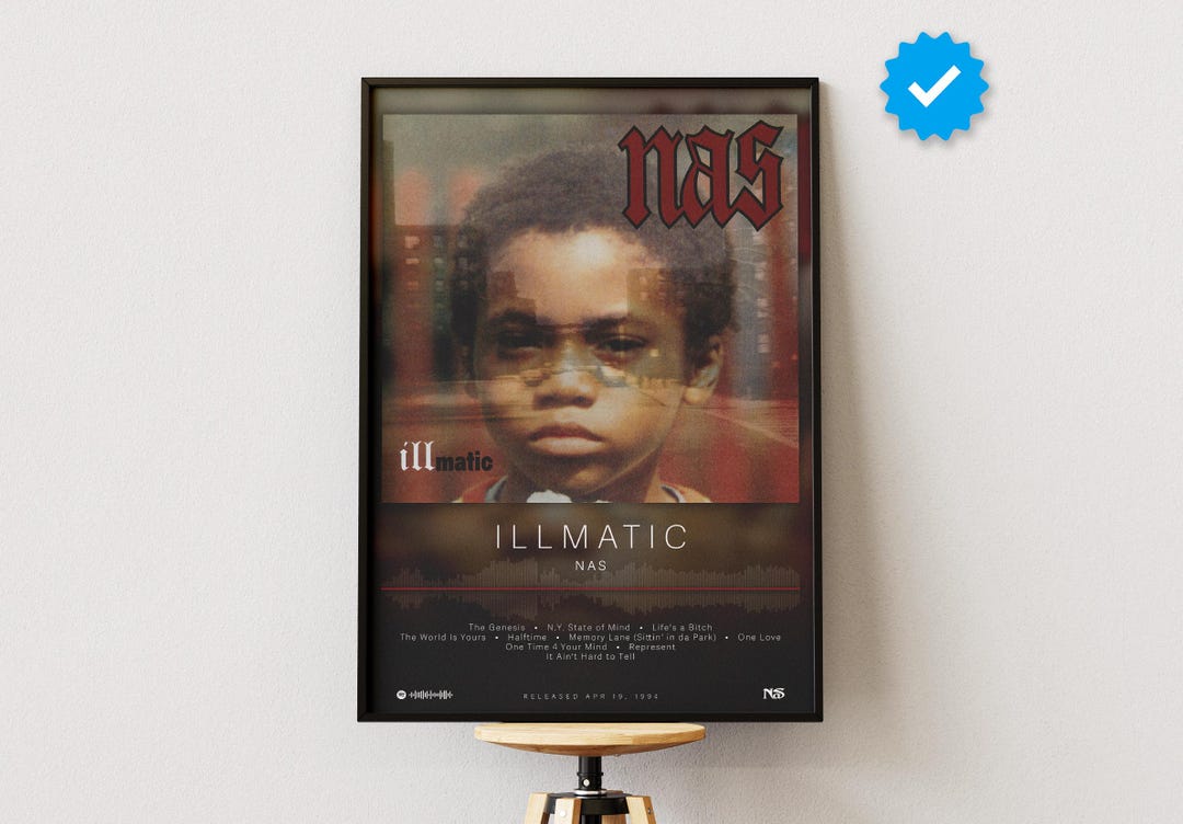 Nas Poster | Illmatic Poster | Album Poster Prints | Wall Decor Posters | Album Cover | Rap ...