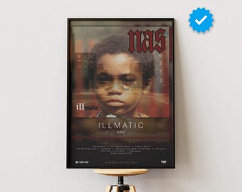 Nas Poster | Illmatic Poster | Album Poster Prints | Wall Decor Posters ...