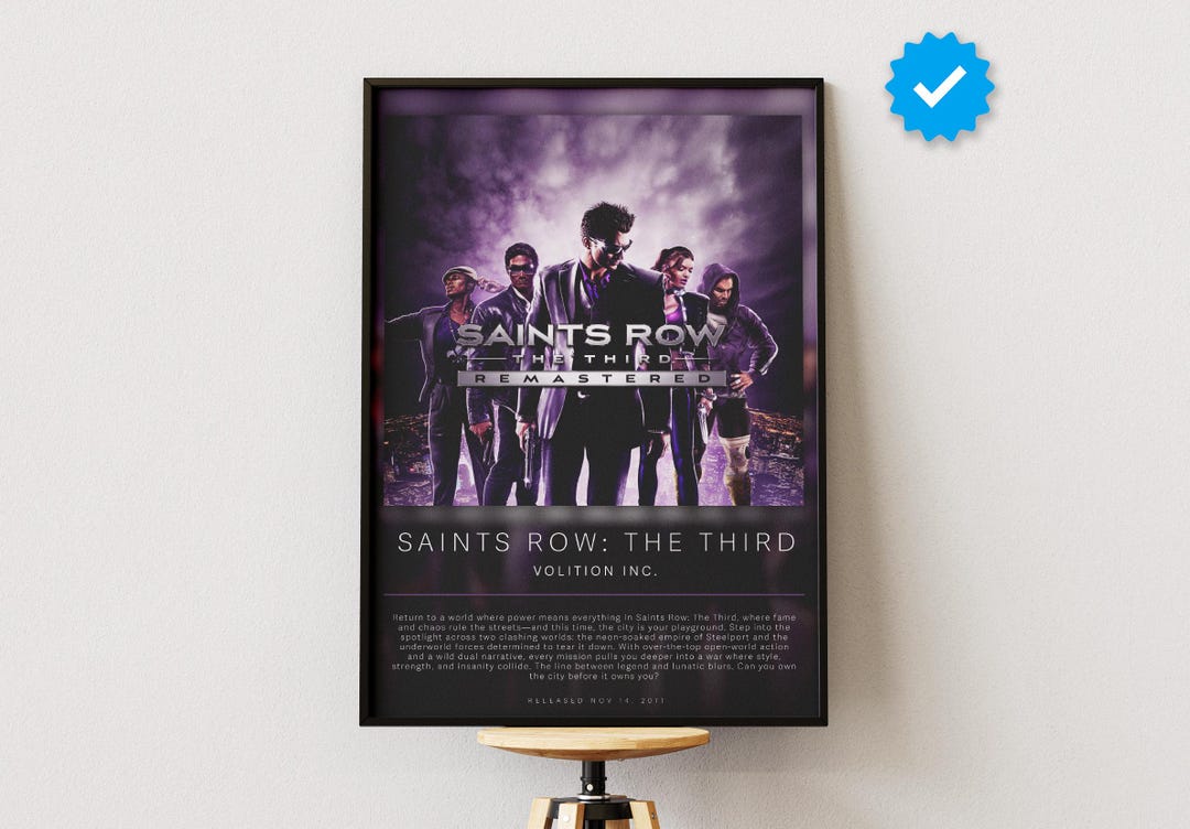 Saints Row: the Third Poster | Gaming Poster | Video Game Prints | Wall ...