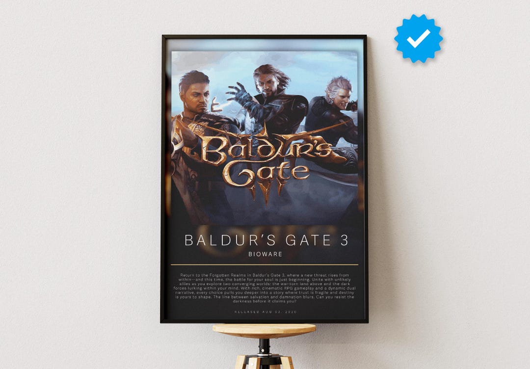 Baldur's Gate 3 Poster | Gaming Poster | Video Game Prints | Wall Decor ...