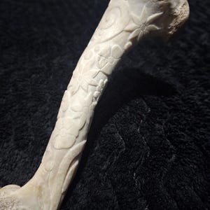 Floral Design Hand Carved Bone - Etsy
