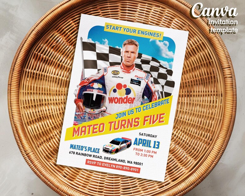Nascar Party, Shake N Bake Birthday, Ricky Bobby, Boy Racing Invitation ...