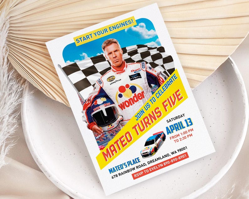 Nascar Party, Shake N Bake Birthday, Ricky Bobby, Boy Racing Invitation ...