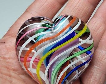 Glass Heart Paperweight - Etsy
