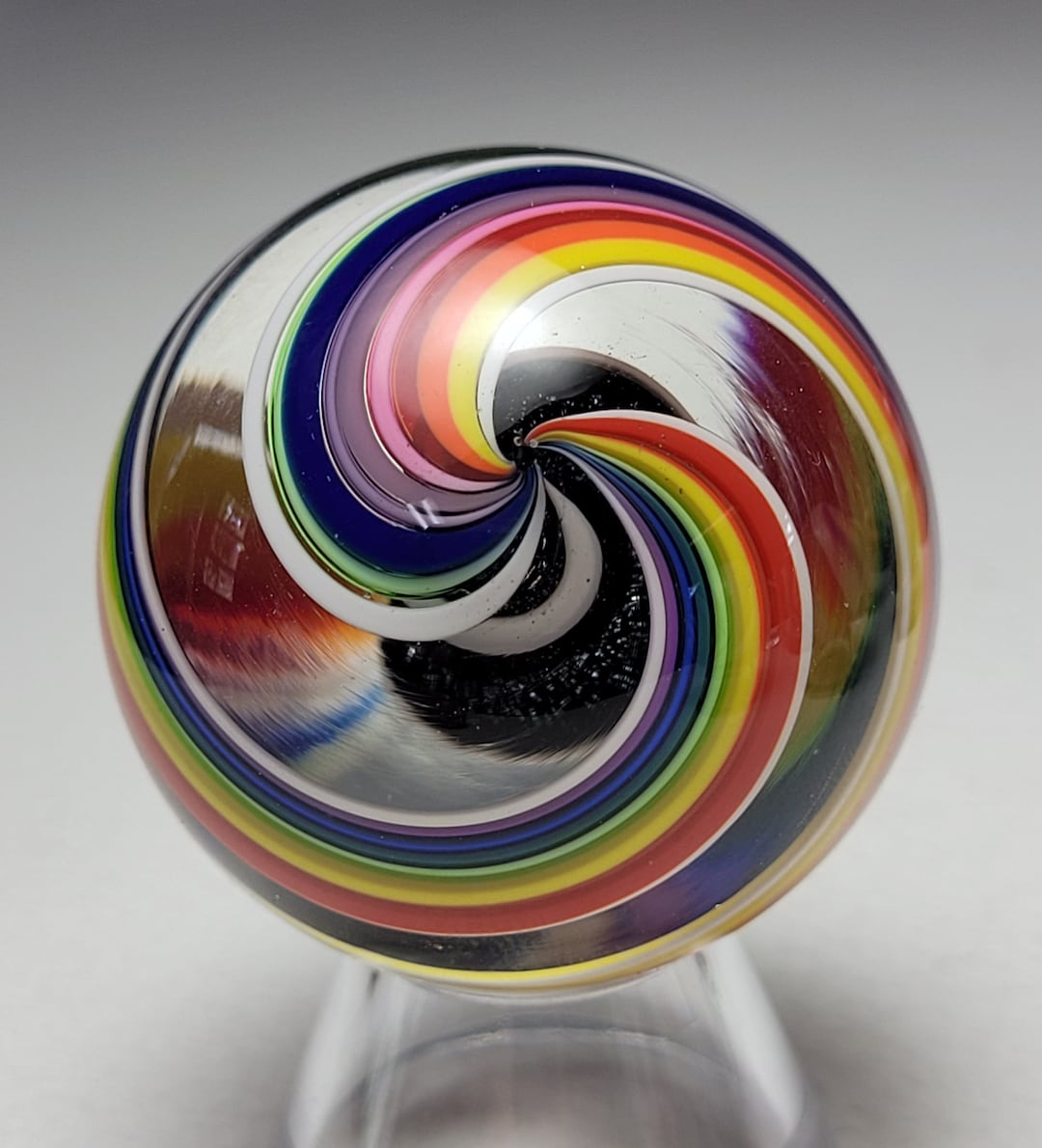 1.7" Multicolor With Dichroic Ribbon Core -- Toseland Glass - Etsy