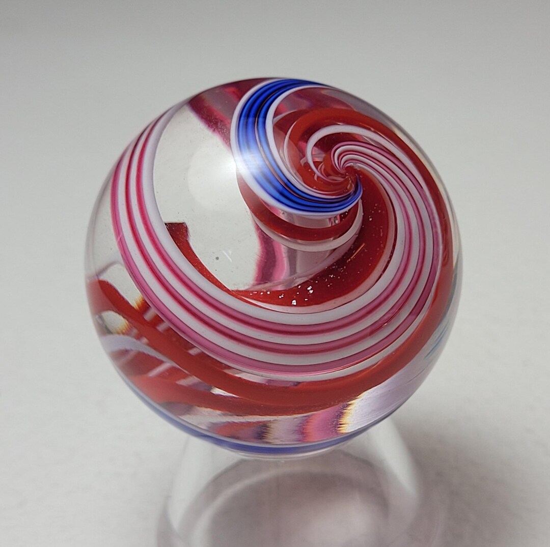 1.5 Multilayered Peppermint Marble With Dichroic Toseland Glass ...