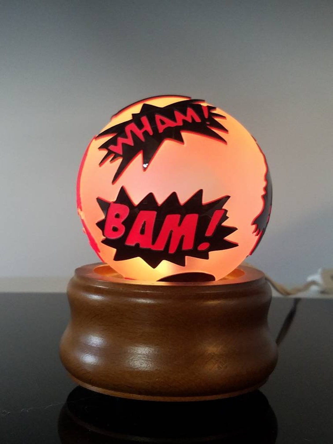 3.5 Carved Pop Art Sphere Comics Superman David Bowie Art Glass - Etsy