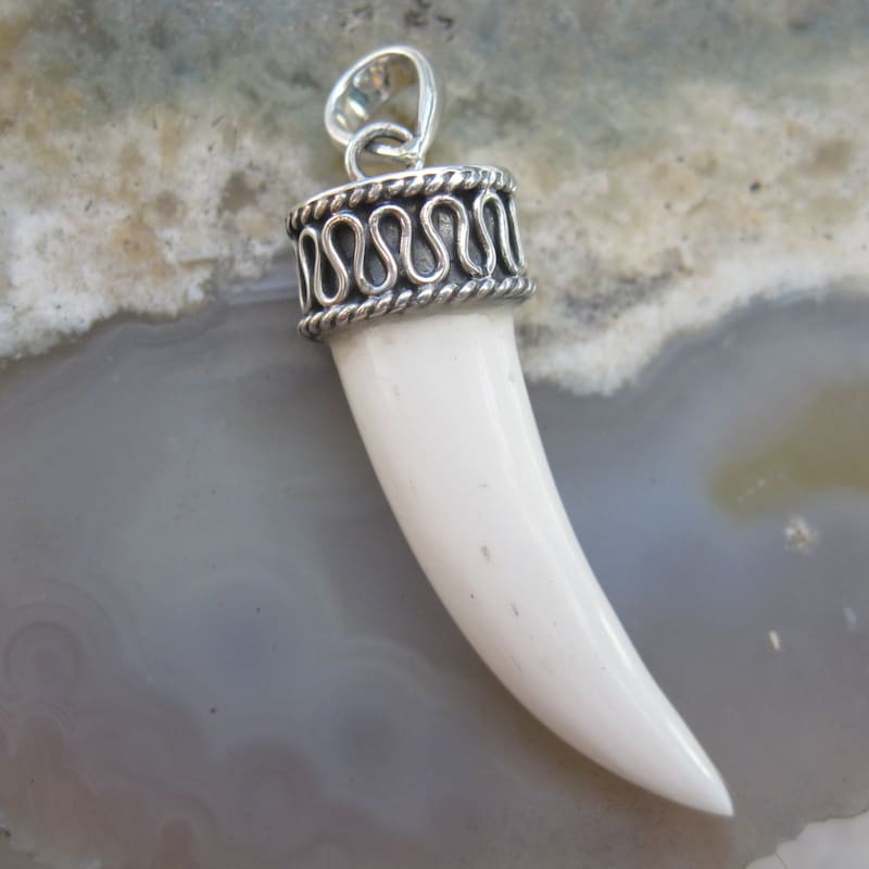 Carved Fang Bead - Etsy
