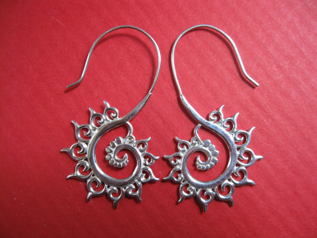 Fibonacci Fractal Earrings 925 Sterling Silver Fibonacci Sequence ...