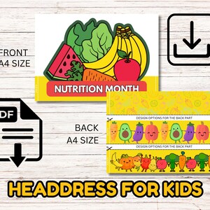 Nutrition Month Headdress: Fruit & Vegetable Crown - Kids' Craft (PDF ...