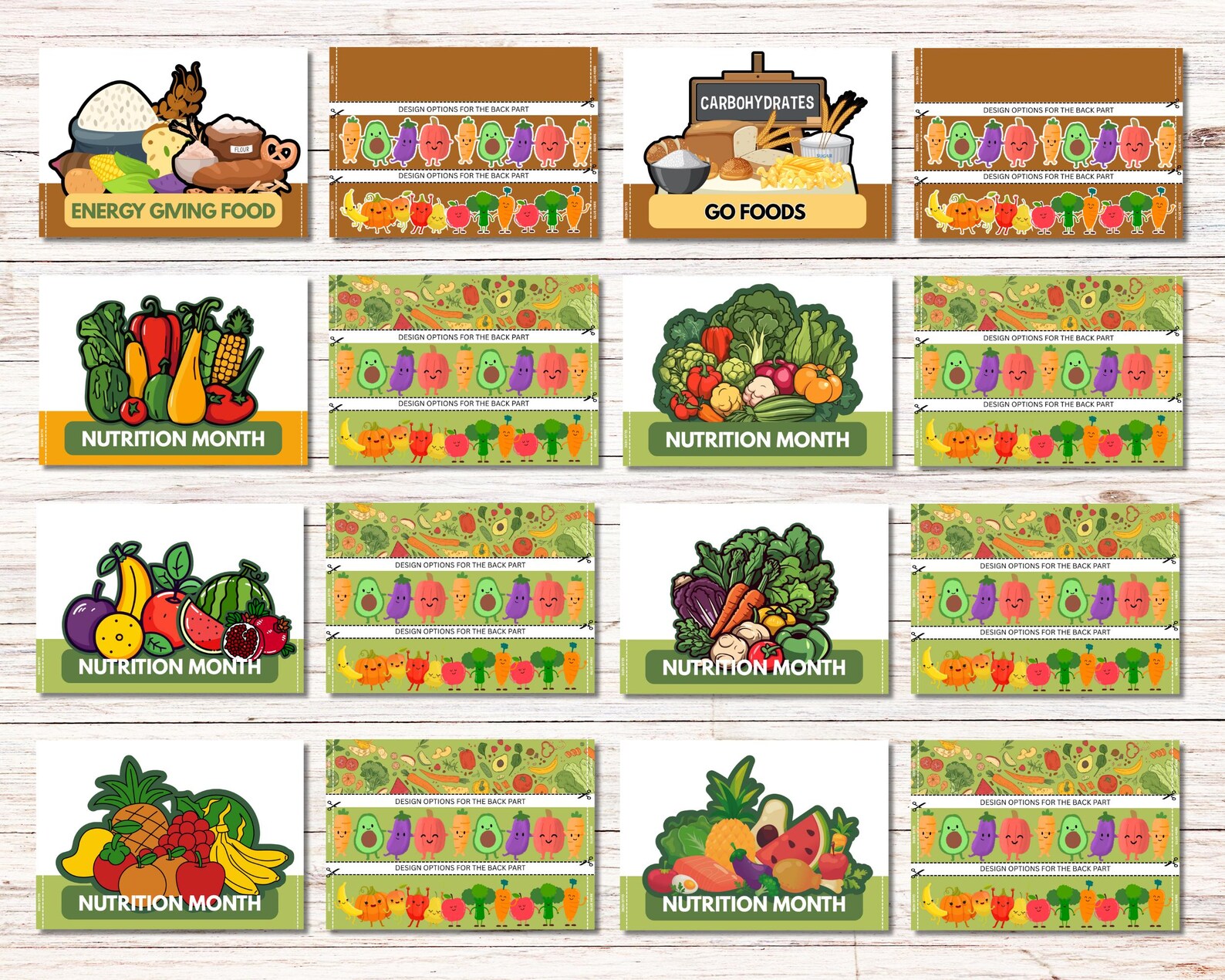Nutrition Month Headdress Bundle, Fruit & Veggie Crowns (PDF Printable ...