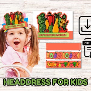 Nutrition Month Headdress: Fruit & Veggie Crown - Kids' Craft (PDF ...