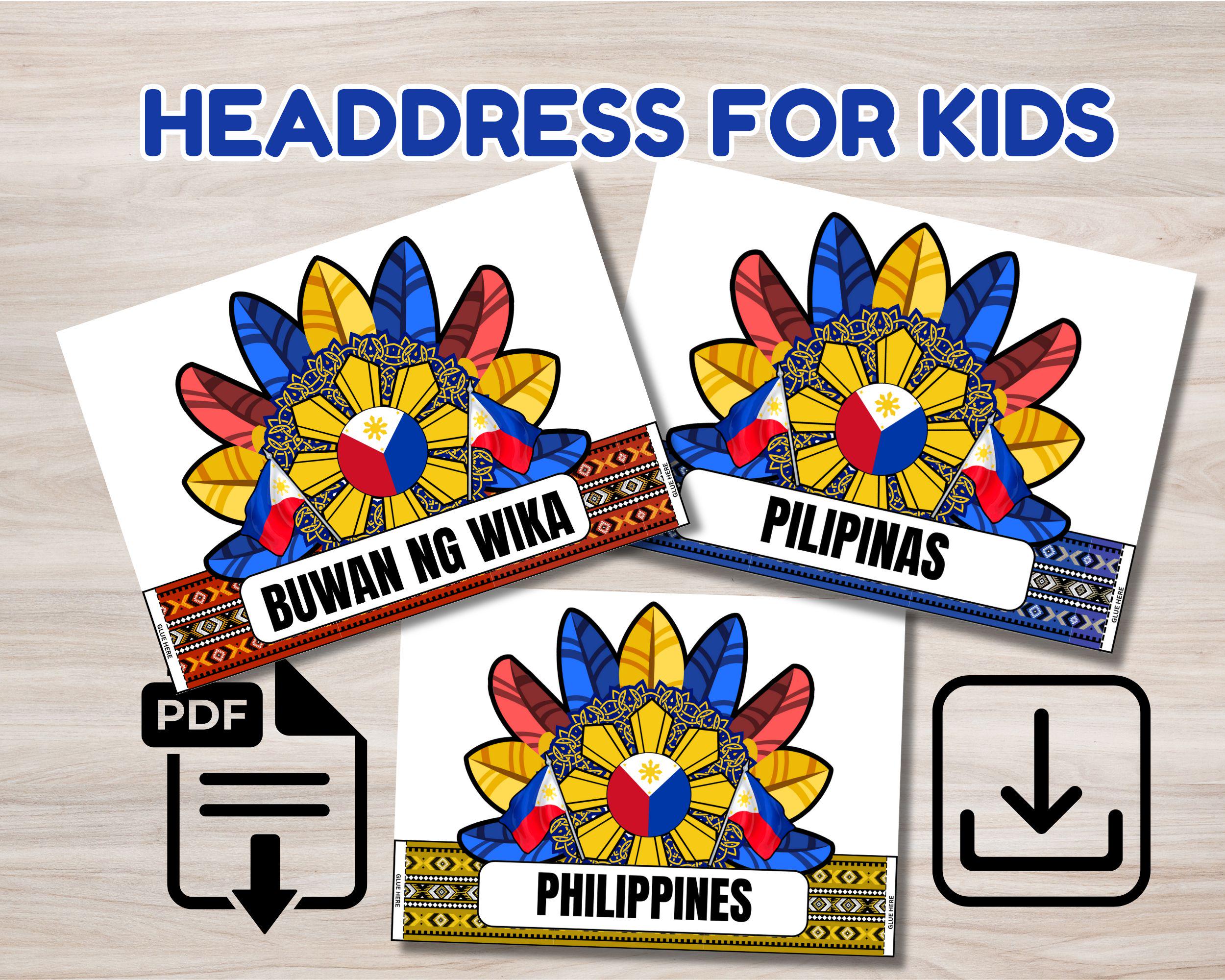 Buwan Ng Wika Headdress: Filipino Costume Crown - Printable Paper Craft ...